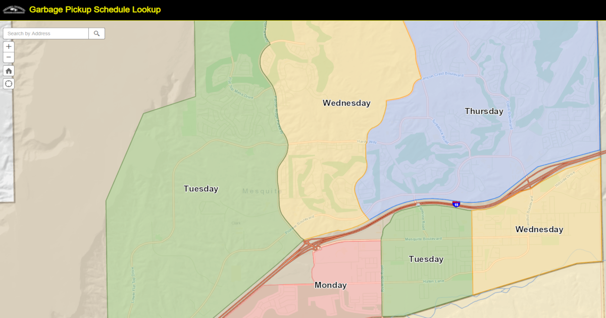Mesquite Garbage Pickup Schedule Lookup